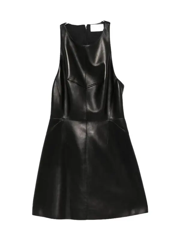 Givenchy Leather Racerback Dress - Black