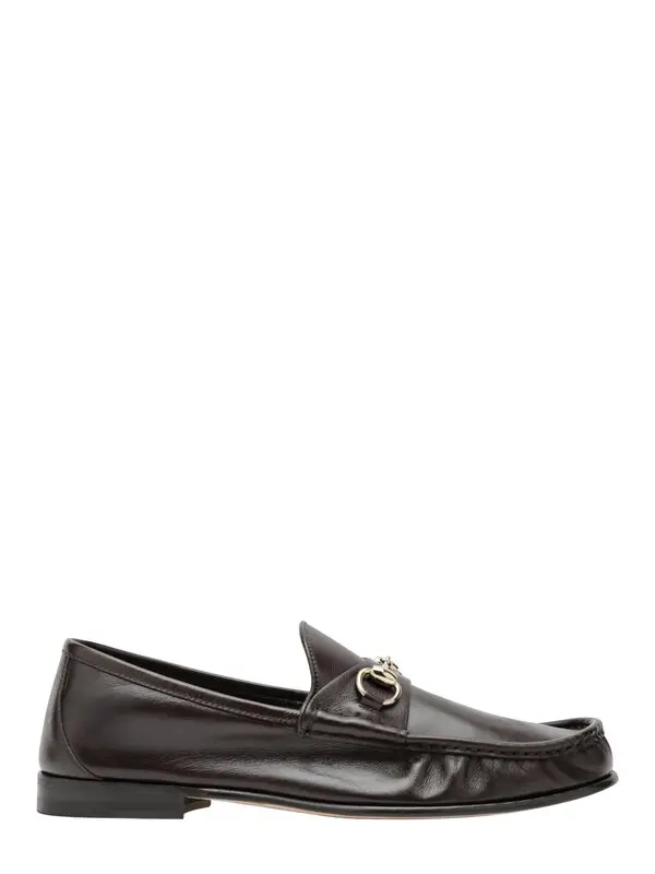Gucci Lugano Horsebit Leather Loafer - Brown