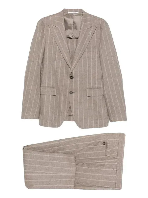 Tagliatore Neutrals Suits Single Breasted Suits - Cream