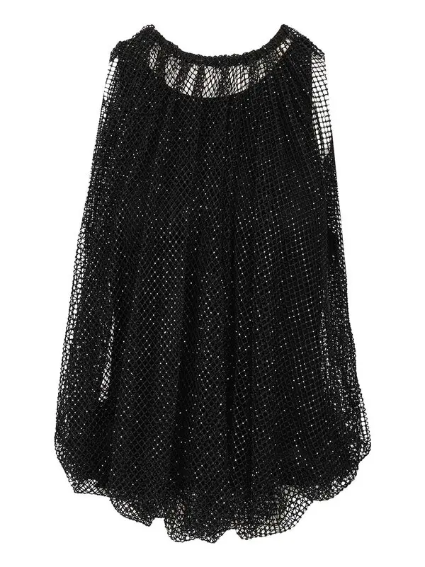 Sportmax Mesh Top With Crystals - Black