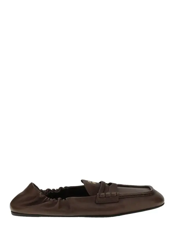 Miu Miu Lambskin Loafer - Brown