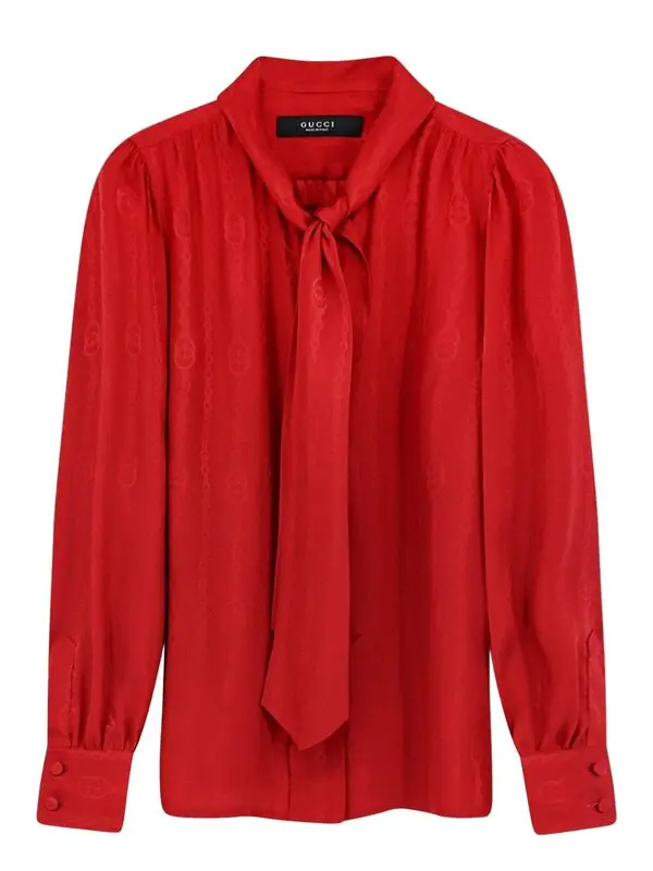 Gucci Silk Shirt With Bow - Multicolor
