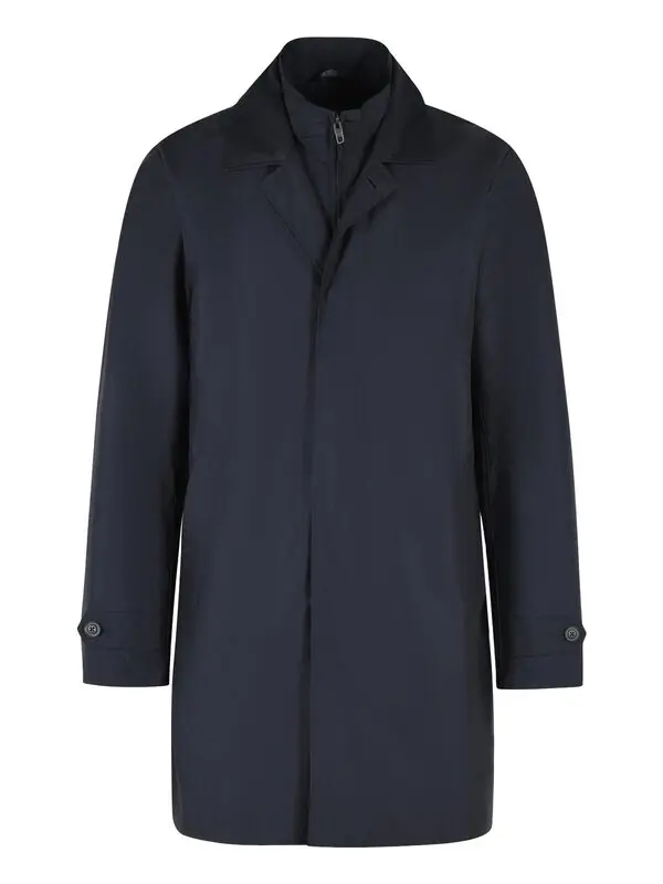 FAY Morning' Technical Poplin Coat - Blue