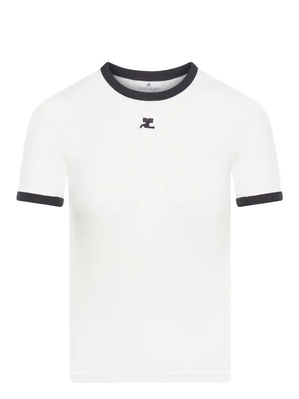COURREGES Cotton T-shirt - White