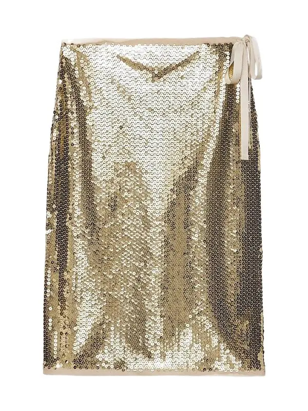 Prada Sequined Pencil Skirt - Silver