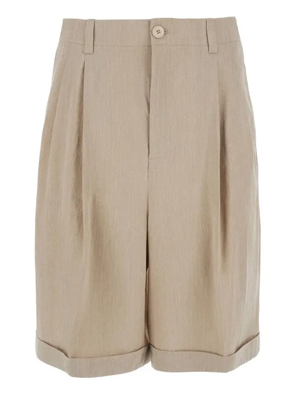 Jacquemus Linen Blend Shorts - Multicolor