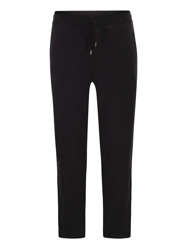 Brunello Cucinelli Techno Cotton Fleece Trousers - Black