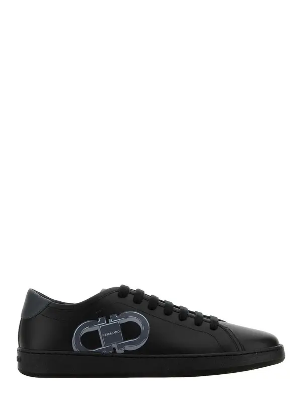 FERRAGAMO Leather Brandy Sneakers - Black