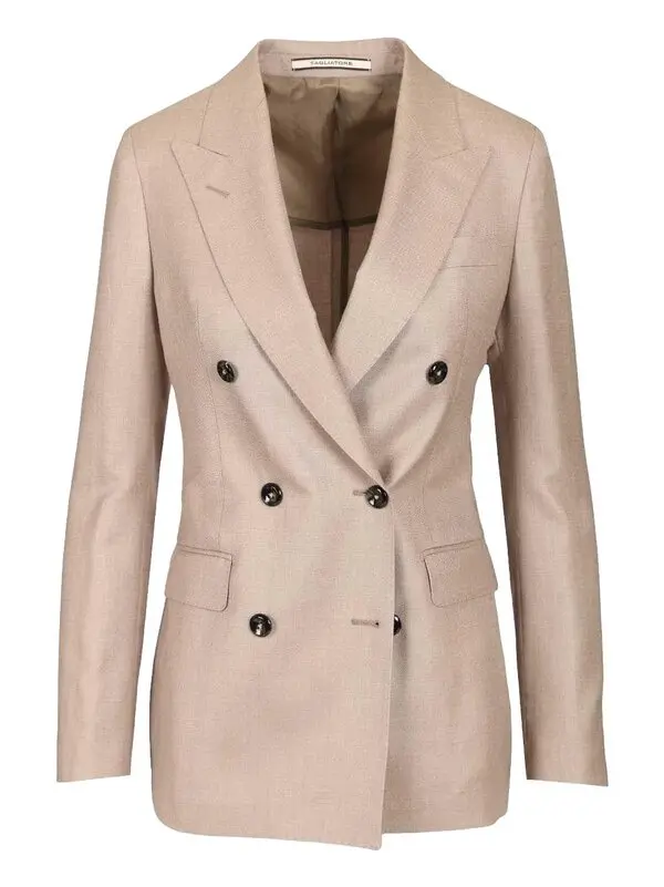 Tagliatore Parigi Double-breasted Wool-silk-linen Blazer - Gray