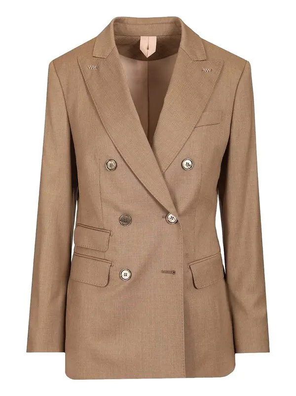 Max Mara Double-breasted Wool Twill Cupola Blazer - Brown