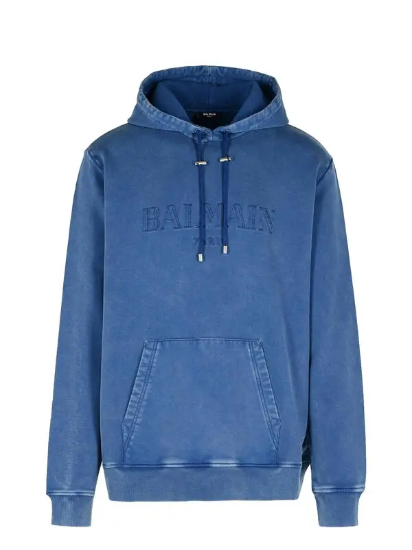 Balmain Cotton Sweatshirt - Blue