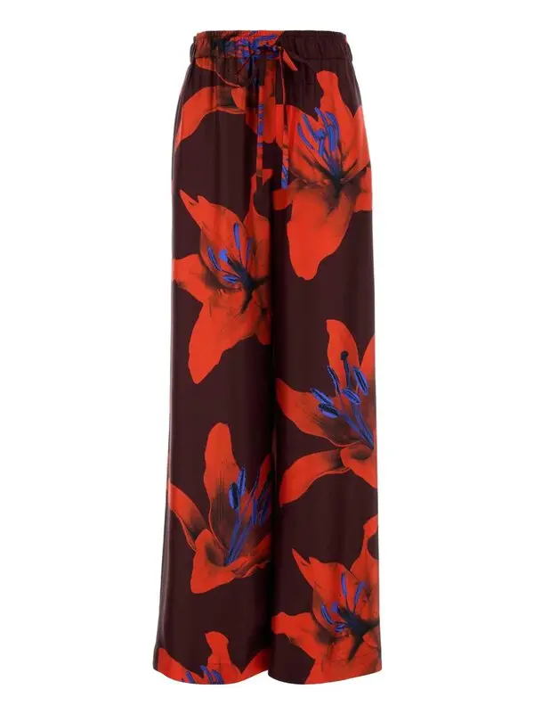 Alexander McQueen Printed Satin Wide-leg Pant - Multicolor