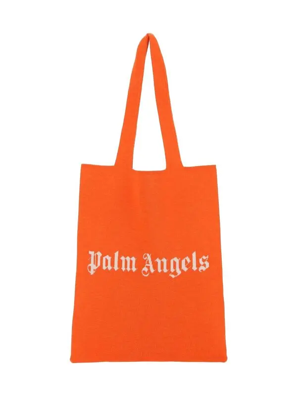 Palm Angels Wool Blend Shopping Bag - Orange