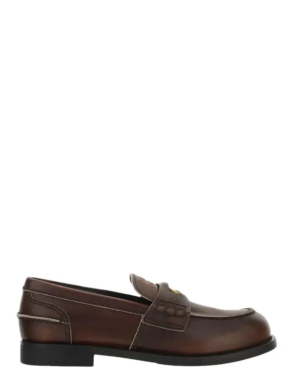 Miu Miu Calf Leather Loafer - Black