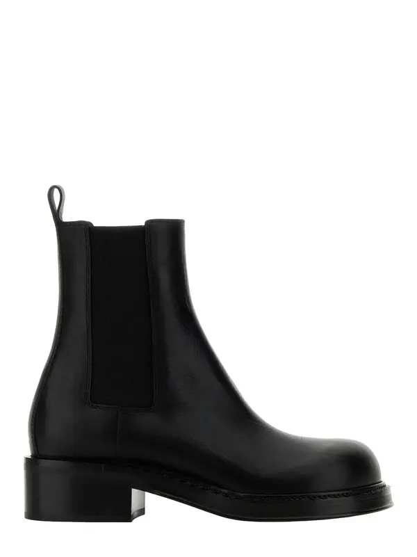 Bottega Veneta Leather Cliff Ankle Boots - Black