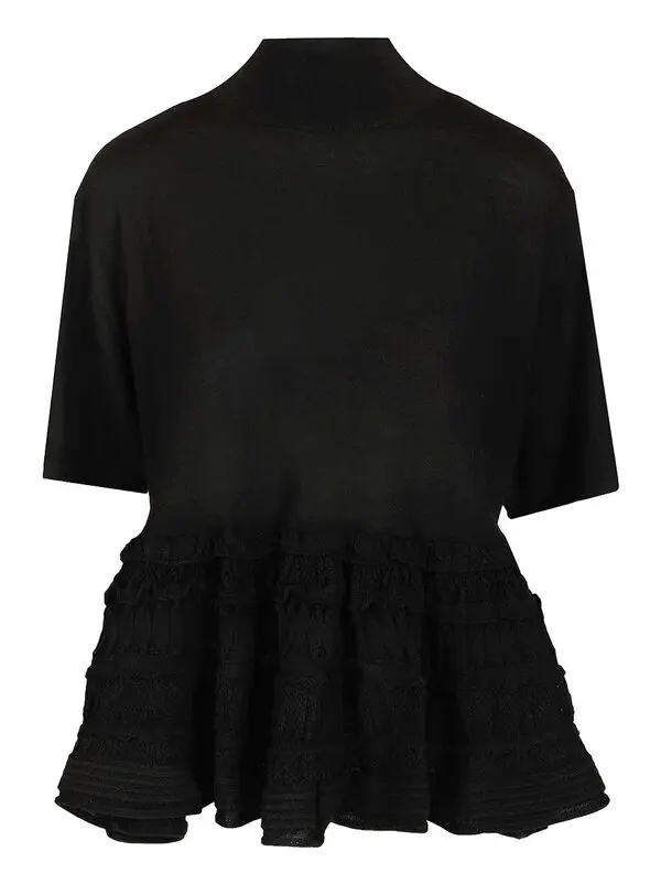Alaïa Cryoline Wool Top - Black