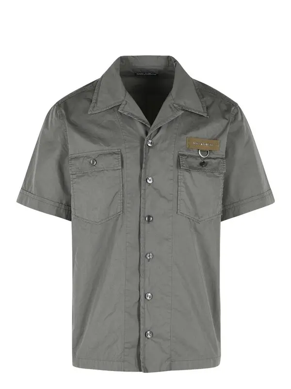 Dolce & Gabbana Grey Cotton Shirt - Gray