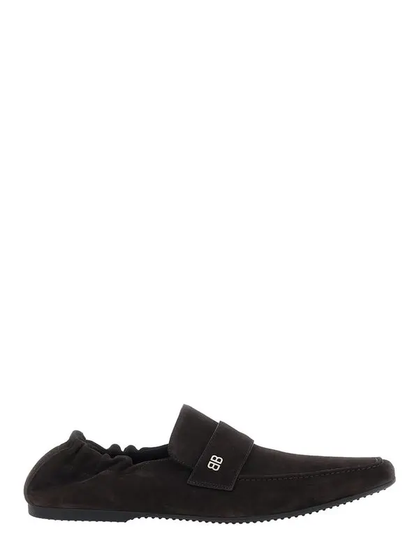 Balenciaga Palermo' Brown Loafers With Rounded Toe In Leather For - Multicolor