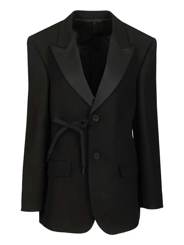Balenciaga Wrap Tuxedo Jacket - Black