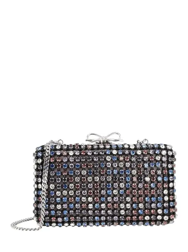 SELF-PORTRAIT Crystal Chainmail Clutch Bag - Multicolor