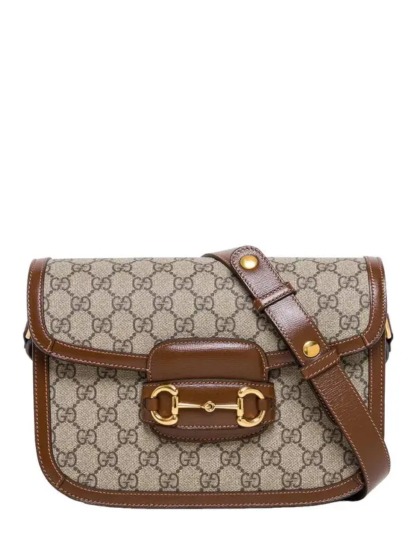 Gucci Shoulder Bag 'horsebit Bag' With Beige Leather Details For - Multicolor