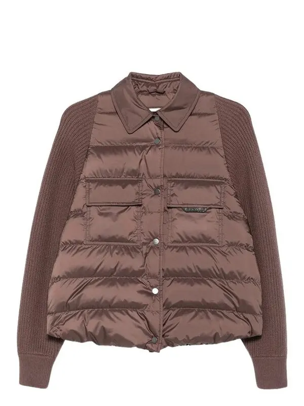 Brunello Cucinelli Quilted Puffer Jacket - Brown