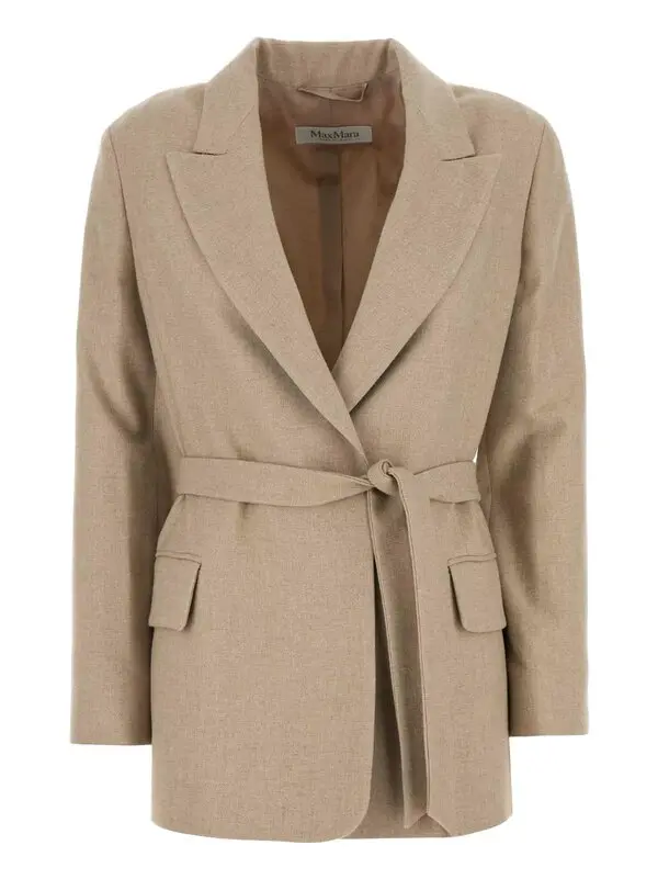 Max Mara Wool Blend Randers Blazer - Brown