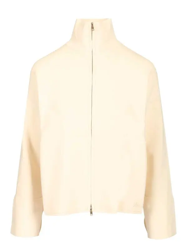 Max Mara Cardigan In Viscose Crepe - White