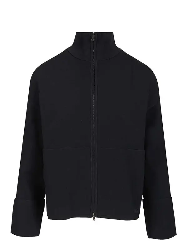 Max Mara Cardigan In Viscose Crepe - Blue