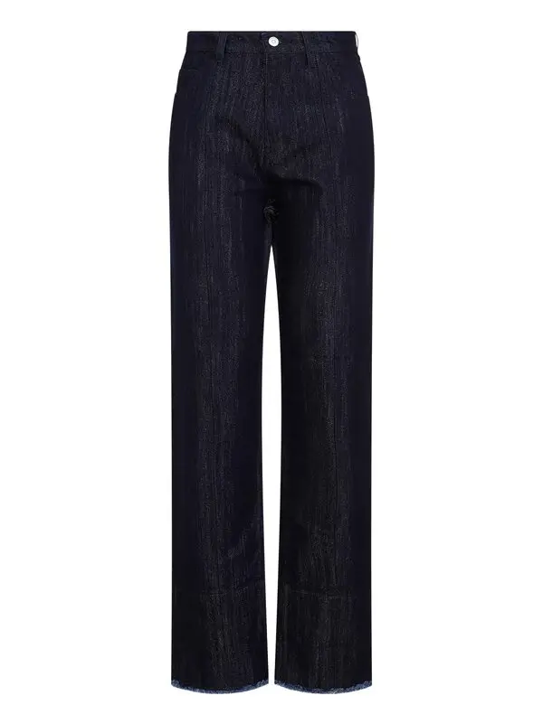 Victoria Beckham Cropped Tapered Jeans - Blue