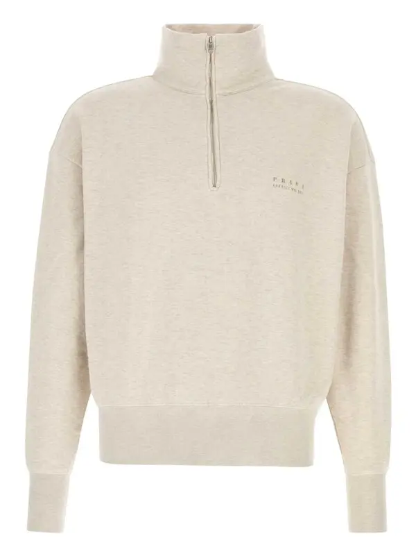 Prada Melange Sand Cotton Sweatshirt - Brown