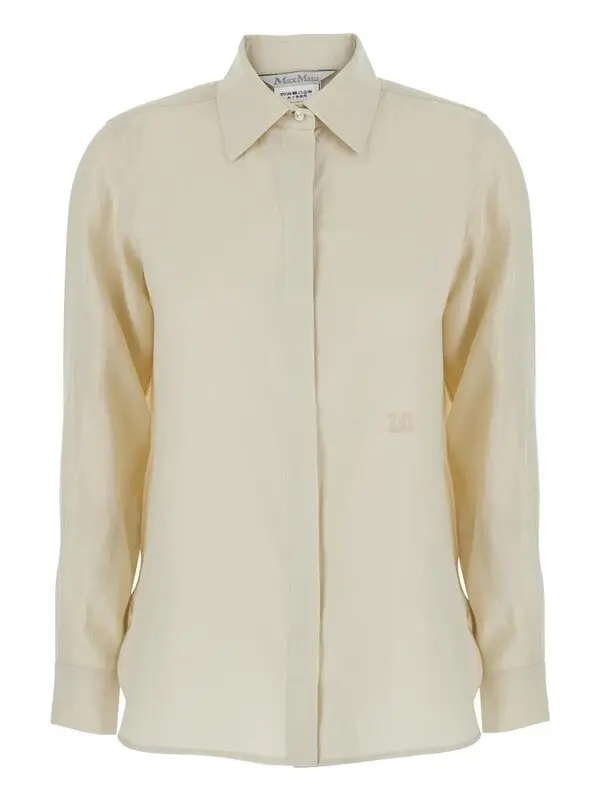 Max Mara Linen Long-sleeve Shirt - Multicolor