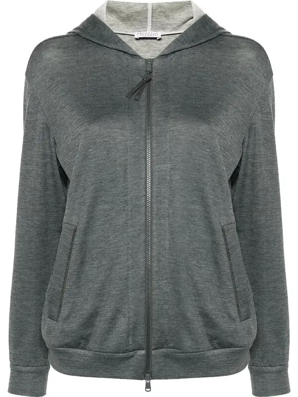 Brunello Cucinelli Grey Tops Hoodies - Gray