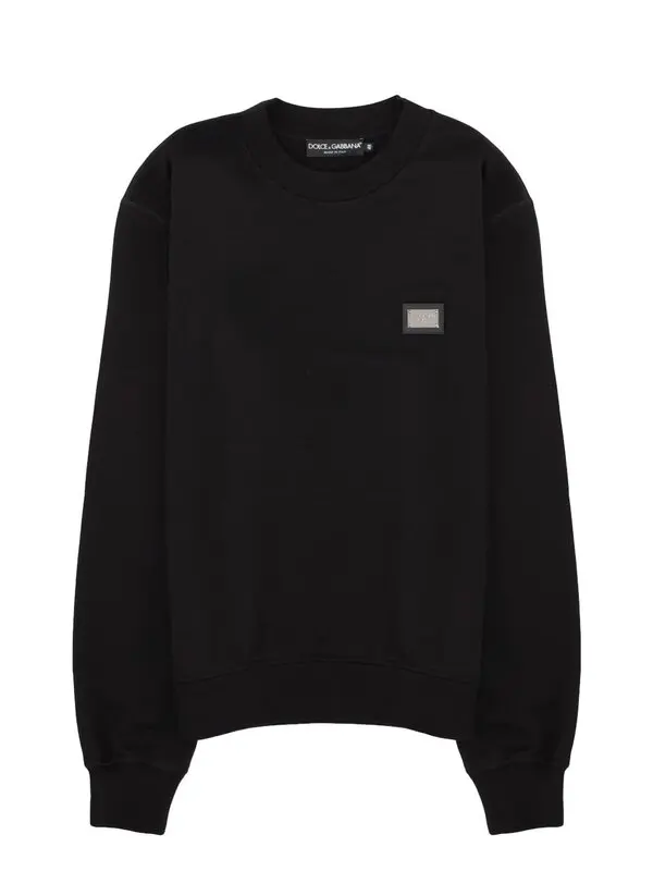 Dolce & Gabbana Logo Patch Sweatshirt - Black