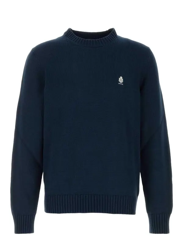 Prada Navy Cotton Sweater - Blue