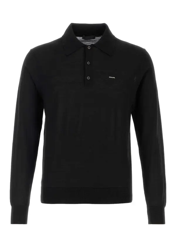 Prada Wool Polo Shirt - Black