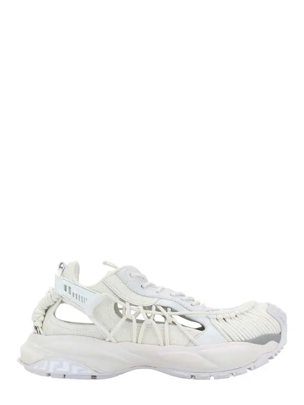Versace Leather And Fabric Mercury Sneakers - White