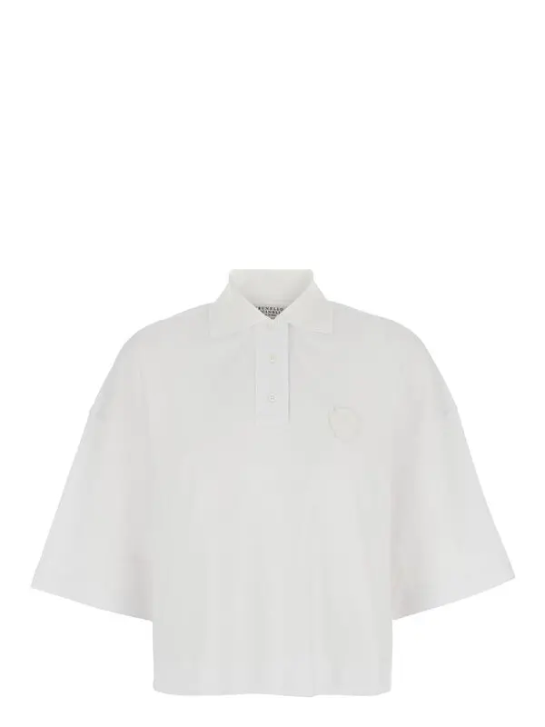 Brunello Cucinelli Cotton Polo With Front Logo Patch - Multicolor