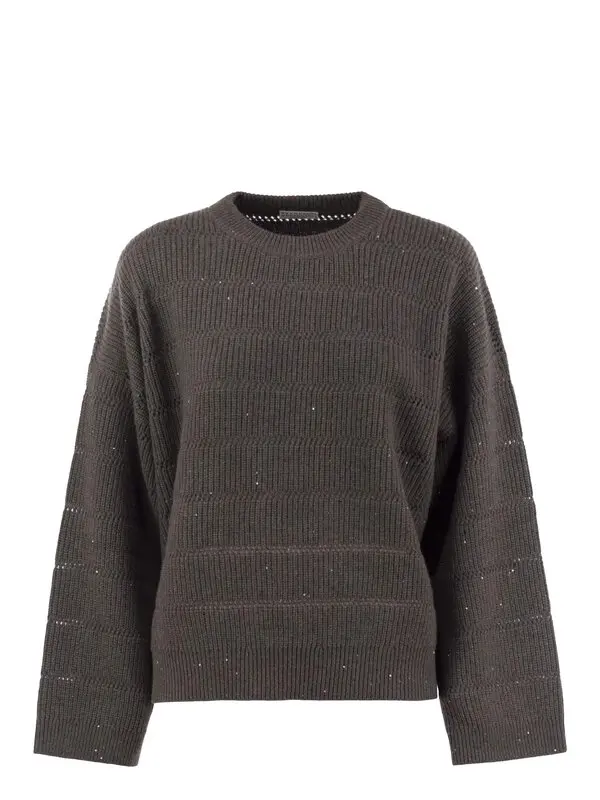 Brunello Cucinelli Cashmere And Wool Crew-neck Sweater - Multicolor