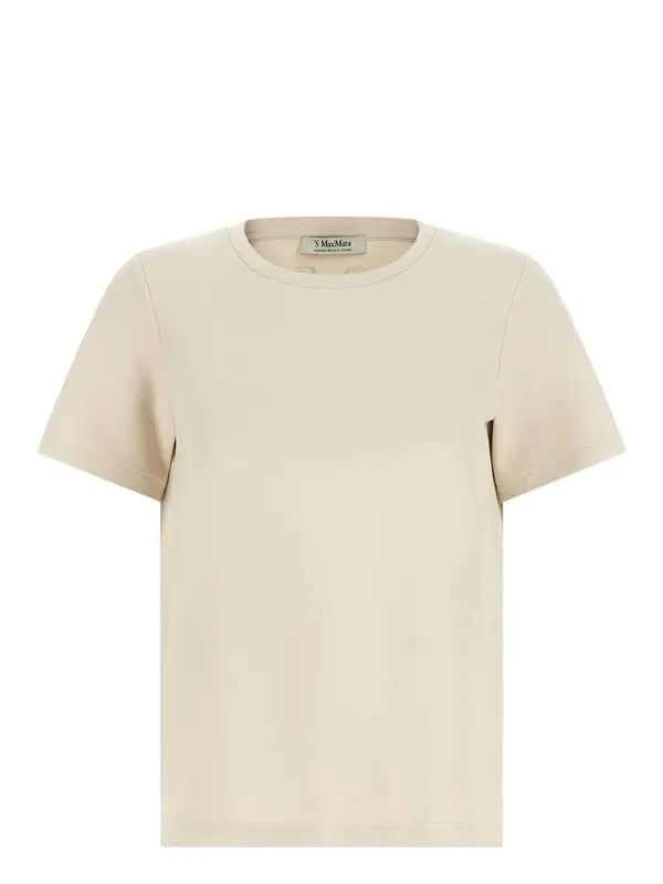 Max Mara Smmnancy Cotton Blend T-shirt - Cream
