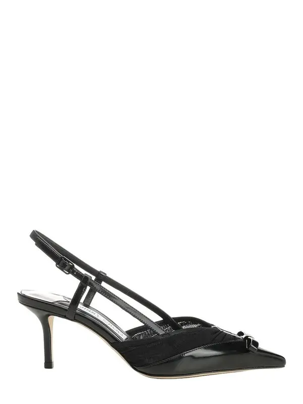JIMMY CHOO Afia Décolleté 65 Slingback Pumps - Black