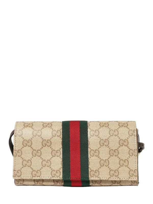Gucci Gg Canvas Mini Top Handle Bag With Web Stripe - Cream