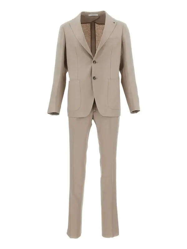 Tagliatore Montecarlo Linen Suit - Multicolor