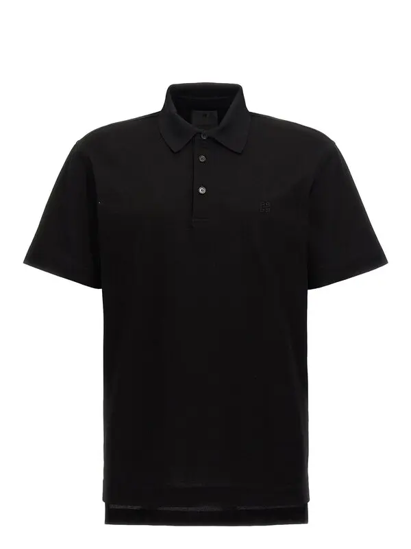 Givenchy Logo Embroidery Polo Shirt - Black