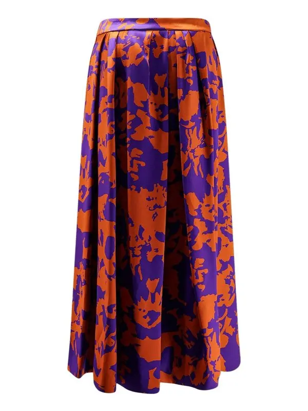 Dries Van Noten Printed Viscose Soni Skirt - Orange