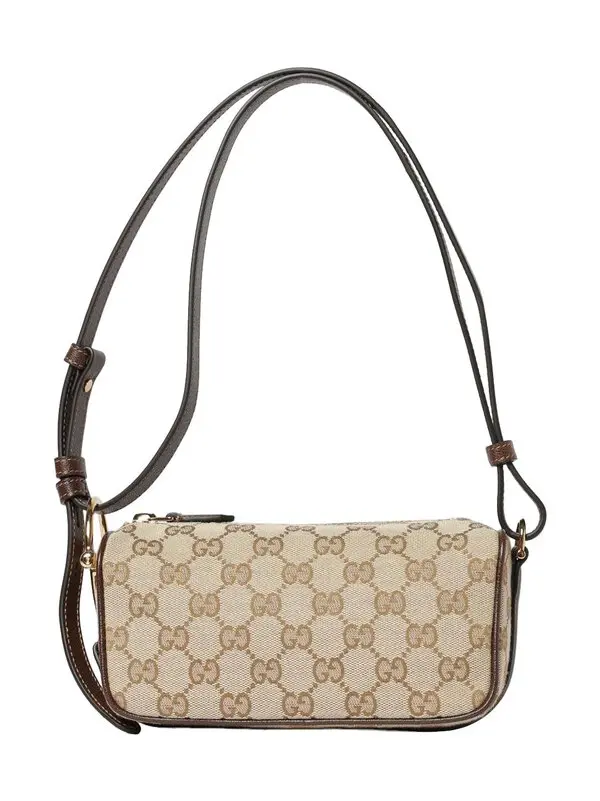 Gucci Gg Monogram Jacquard Cotton Mini Shoulder Bag - Cream