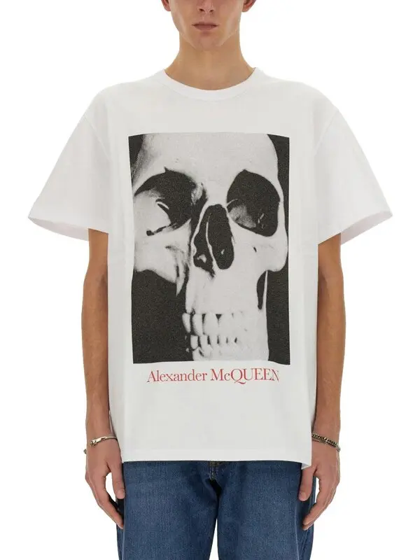 Alexander McQueen Skull Print T-shirt - White