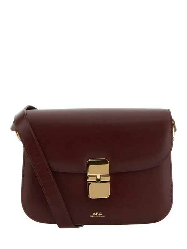 A.p.c. Grape Leather Small Grace Crossbody Bag - Red