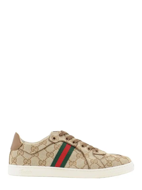 Gucci Stretch Gg Fabric Sneakers With Nastro Web - Multicolor