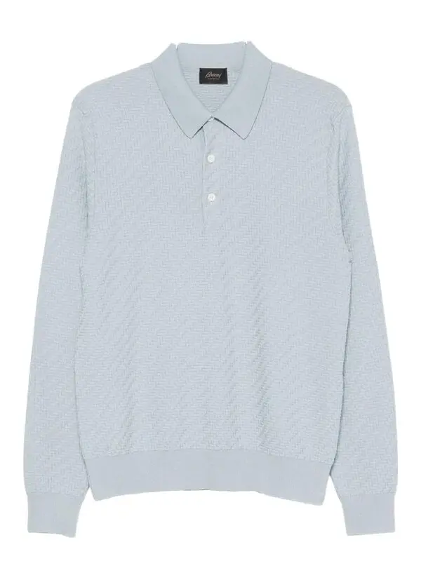 Brioni Cotton And Cashmere Polo Shirt - Multicolor